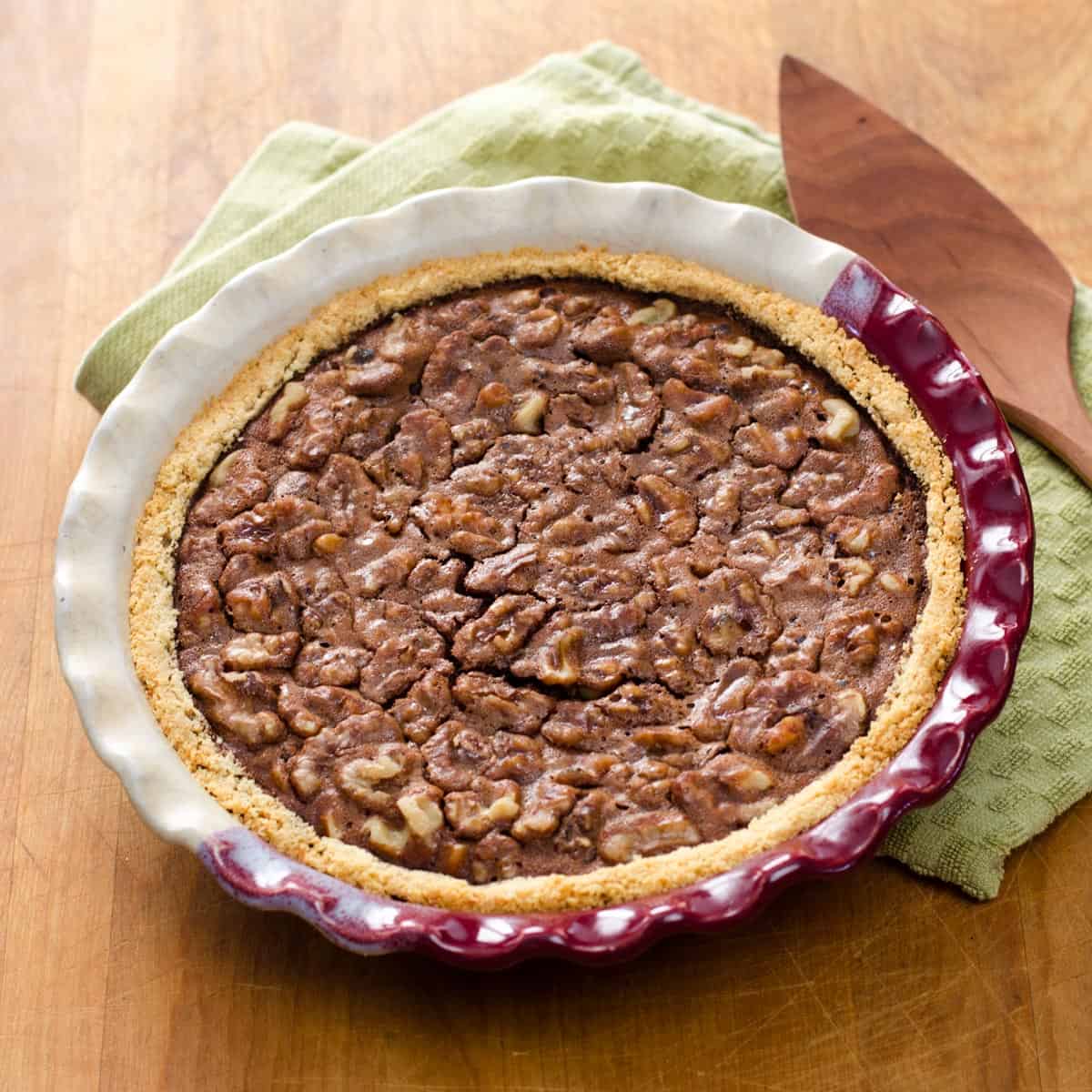 Chocolate Walnut Pie | Gluten Free Grain Free Paleo Recipe