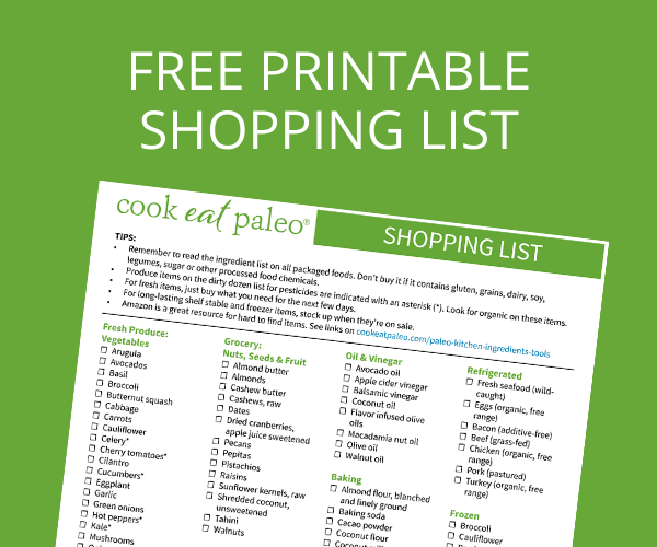 How to Stock a Paleo Pantry + Printable Shopping List | Cook Eat Paleo