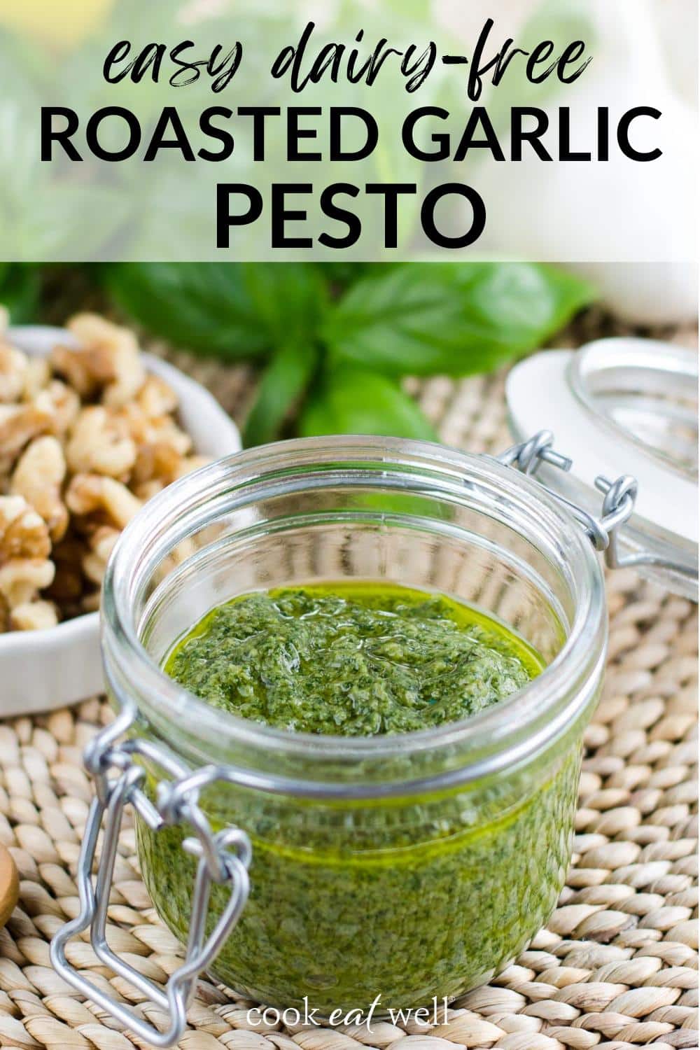 Roasted Garlic Walnut Pesto - Cook Eat Well